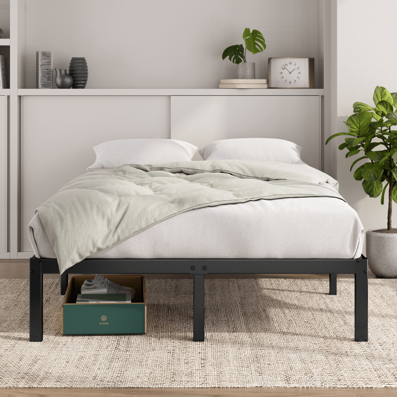 Metro Metal Bed Base | Minimalist Steel Frame | Zinus NZ